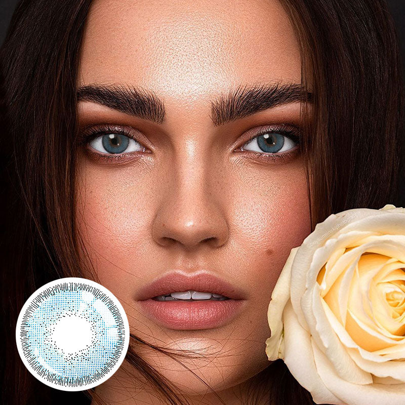 Natural Azul Blue Colored Contact Lenses – Mecoeye