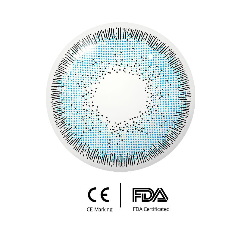 Natural Azul Blue Colored Contact Lenses – Mecoeye