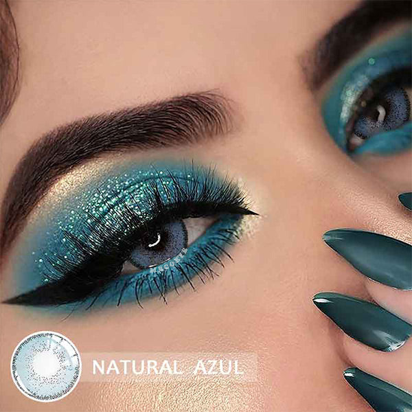 Natural Azul Blue Colored Contact Lenses – Mecoeye