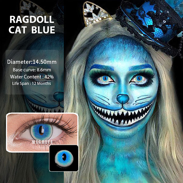 Teal Cat Eye Contacts