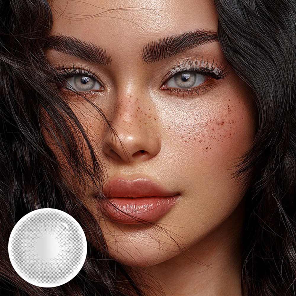 Grey Contact Lenses On Dark Skin