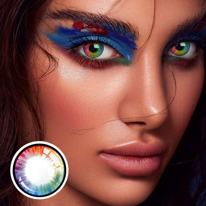 Rainbow Colored Contacts