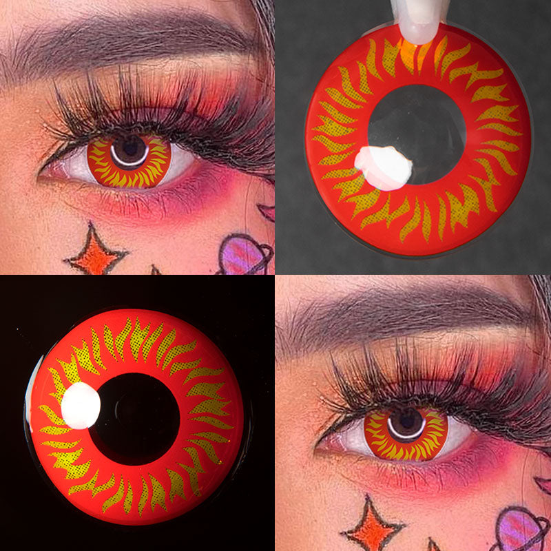 Red Wolf Eye Contacts